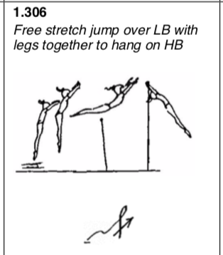 Straight Jump over Low Bar (Makhautsova) | Balance Beam Situation