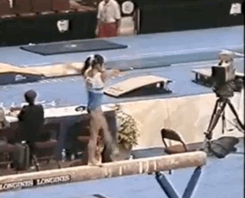 Split Jump Full (Balance Beam) | Balance Beam Situation